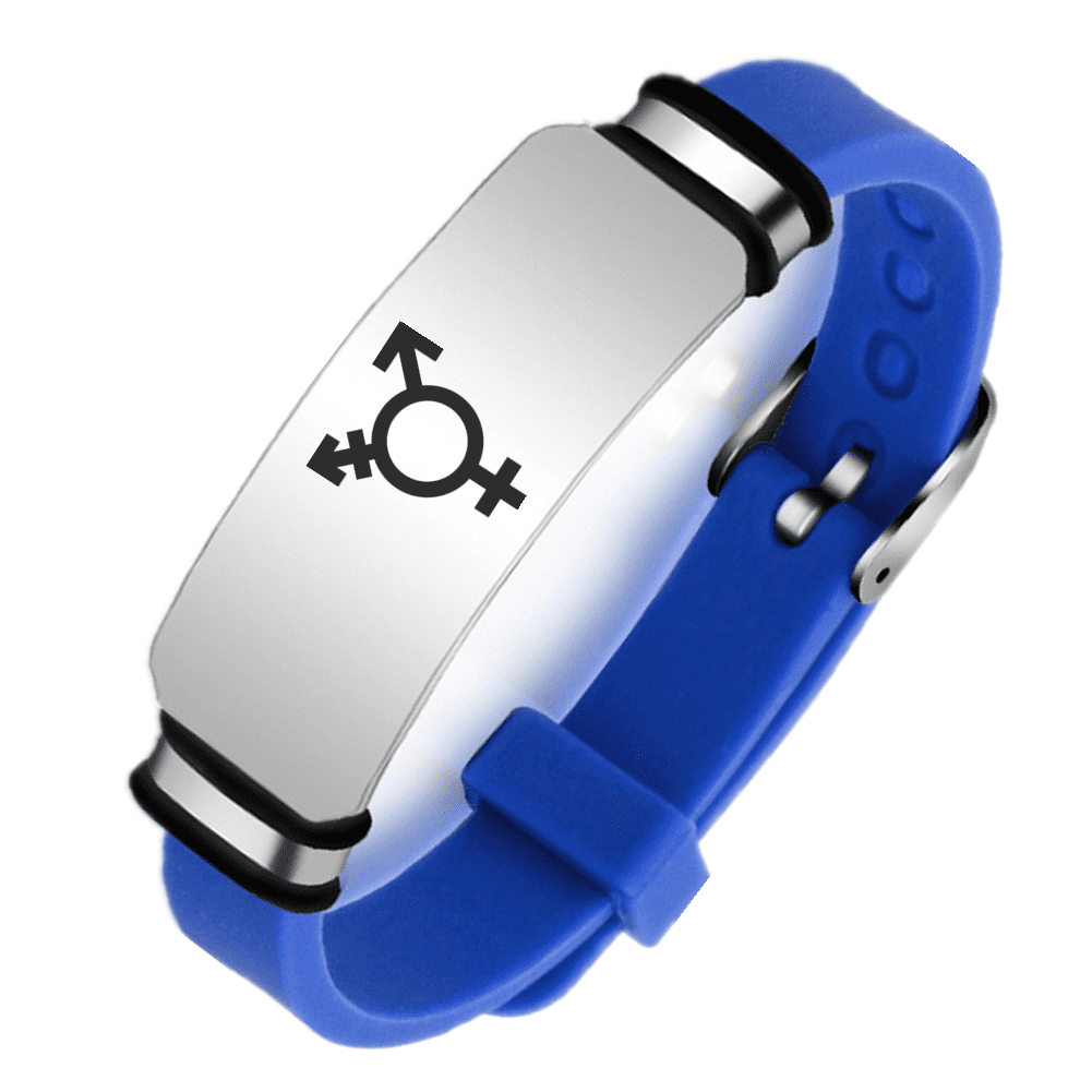 Adjustable Transgender Symbol Silicone Bracelet Bangle Trans Jewelry ...