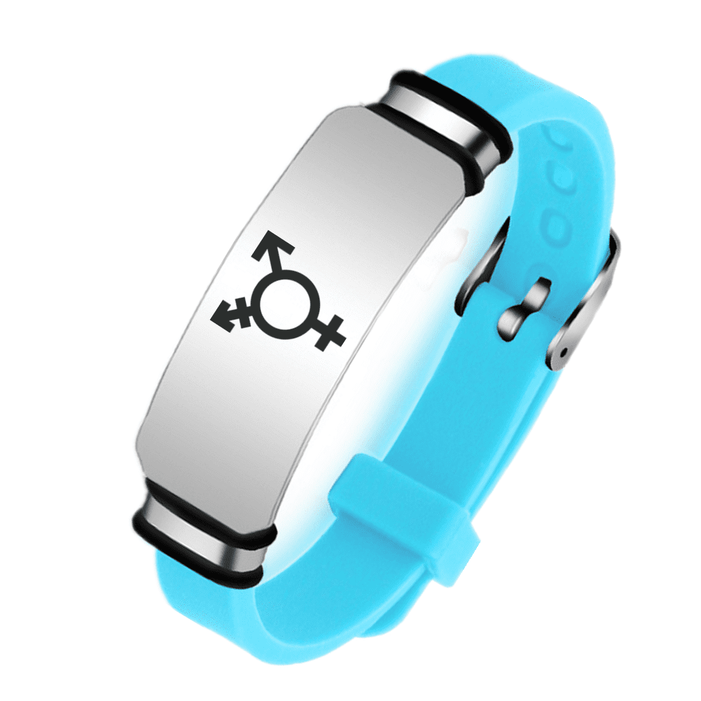 Adjustable Transgender Symbol Silicone Bracelet Bangle Trans Jewelry ...