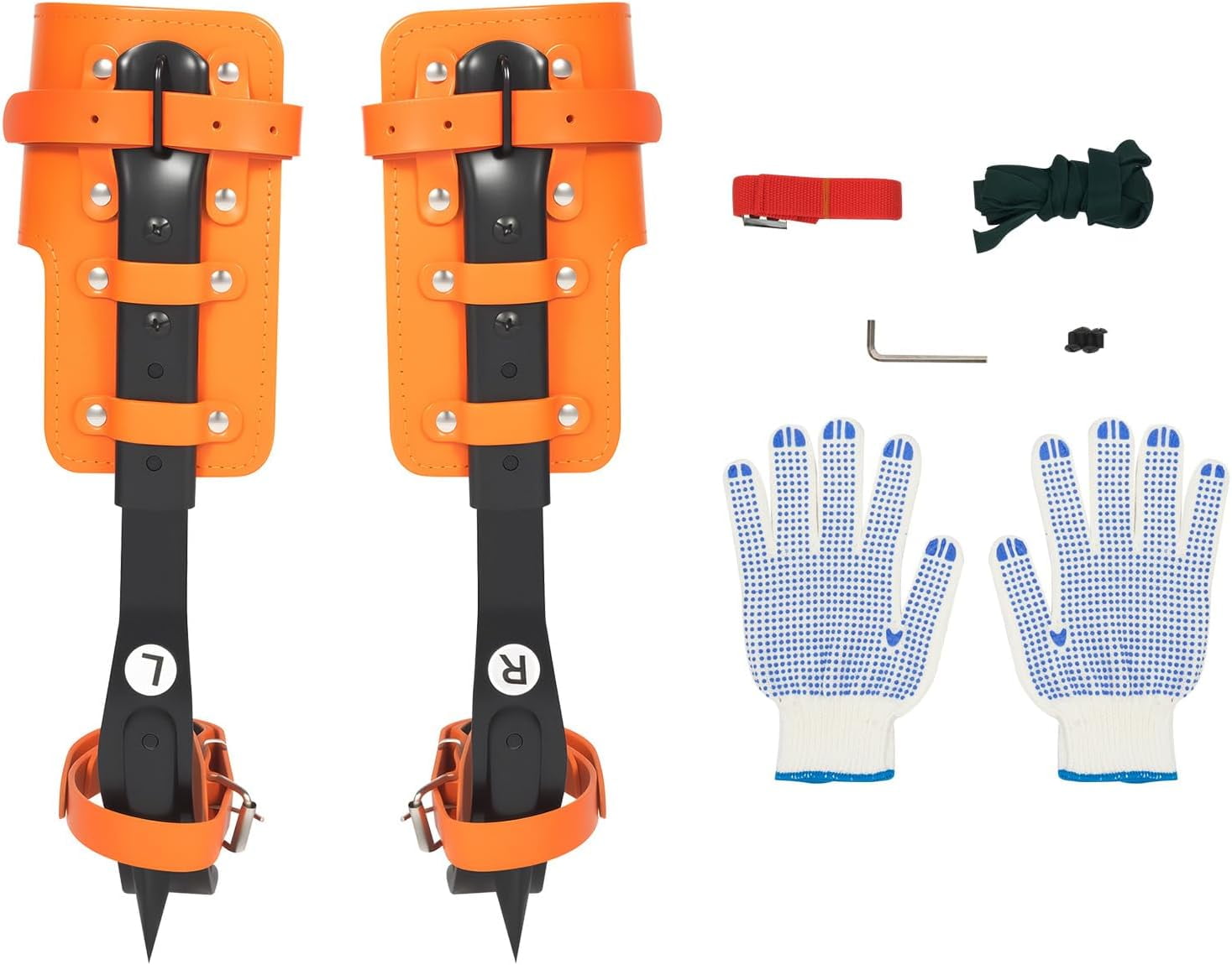 Adjustable Tree Climbing Spikes Set, Steel Pole Climbing Spurs, Forged ...