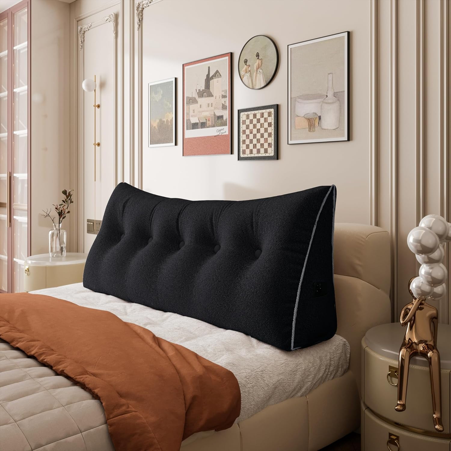 Adjustable Triangle Wedge Reading Pillow Neck Back Support Throw Pillow ...