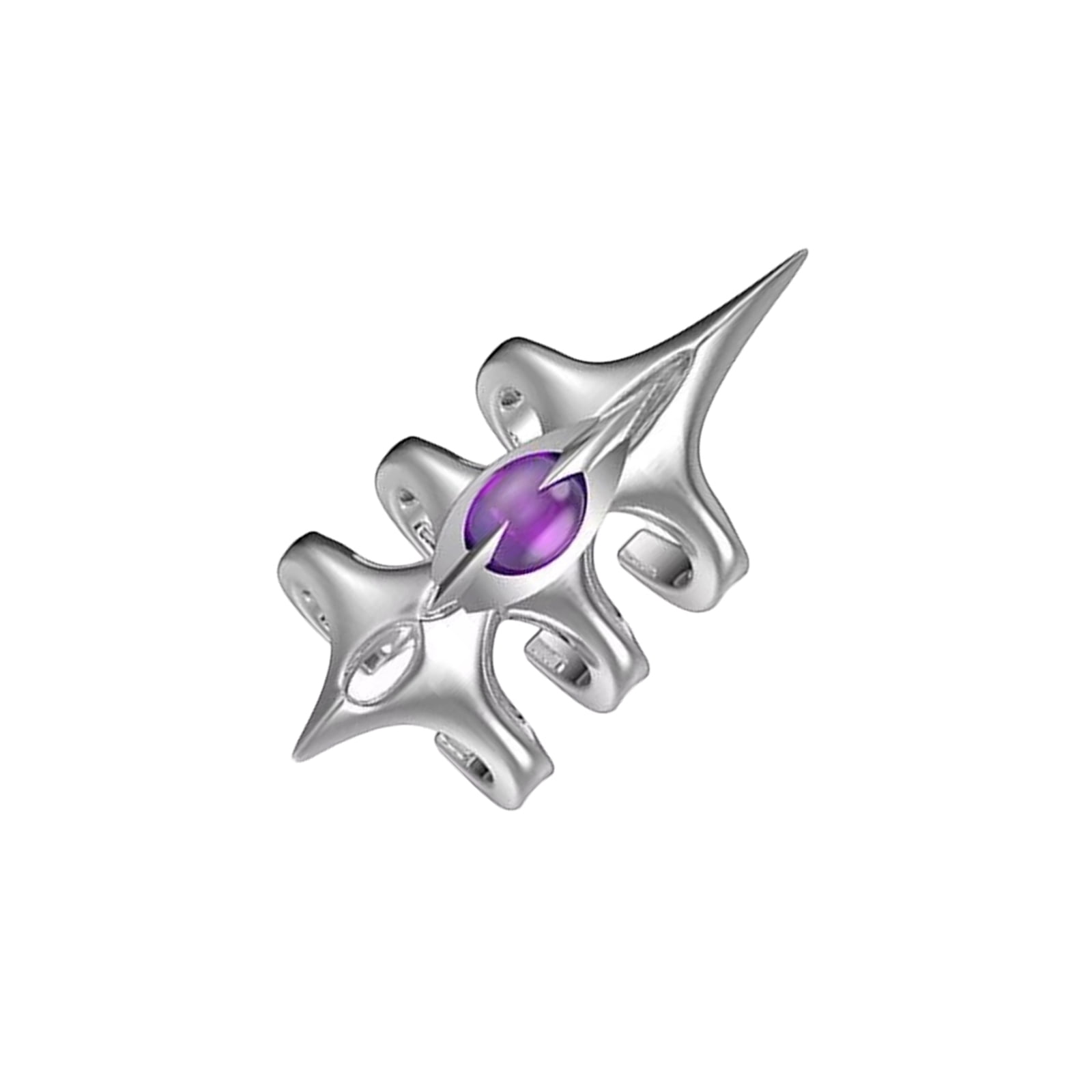 Adjustable Triple Layer Spikes Open Rings For Comfortable Fit And ...