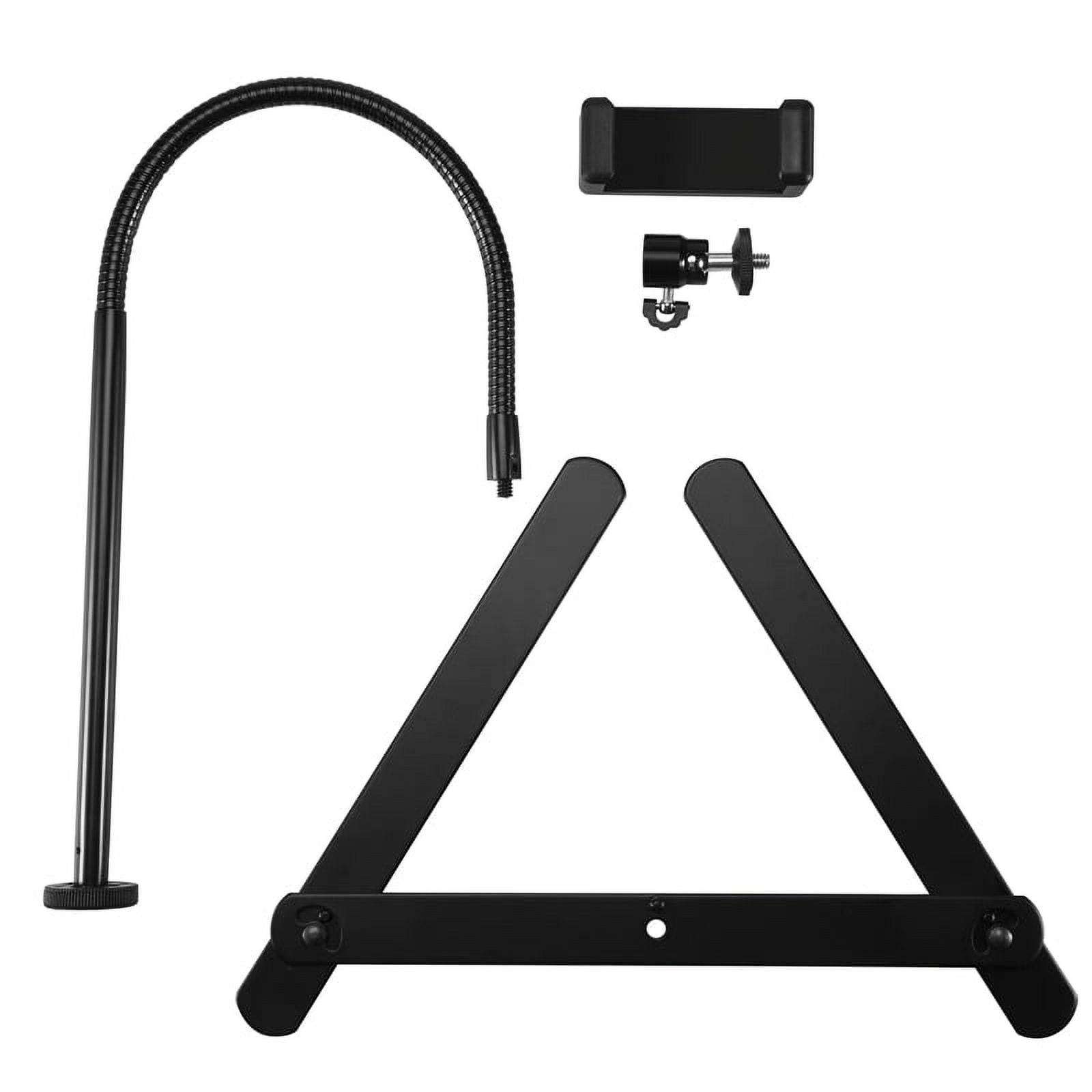 Adjustable Tripod with Cellphone Holder, Overhead Phone Mount, Table ...