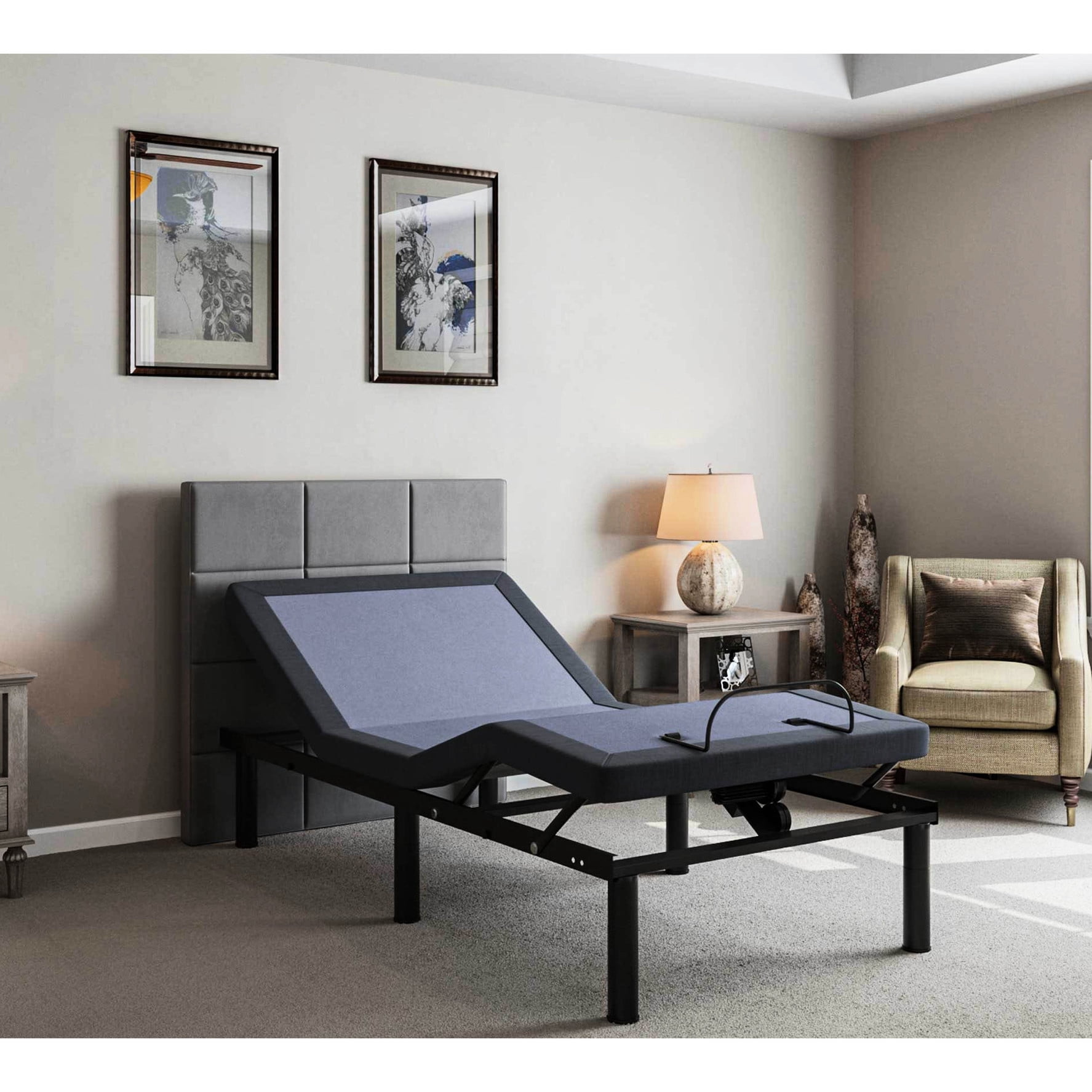 Adjustable Twin Bed Base / 3-in-1 Adjustable Legs, Built-In Flash Light ...
