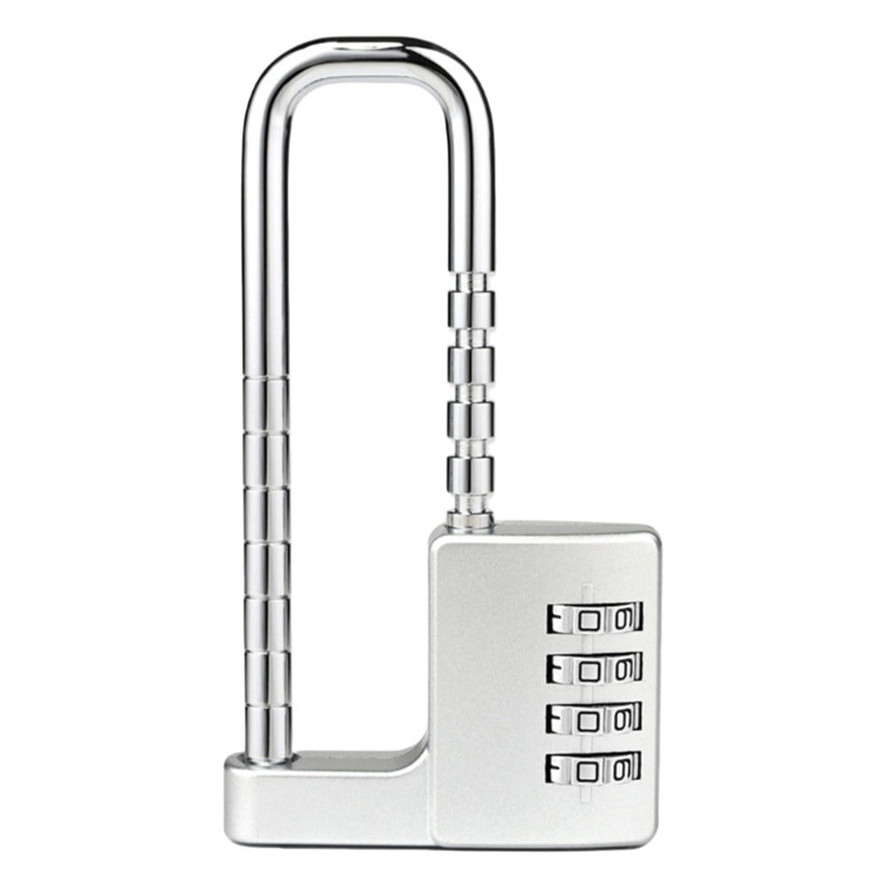 Adjustable U-Shaped Combination Padlock with 4-Digit Code for File ...