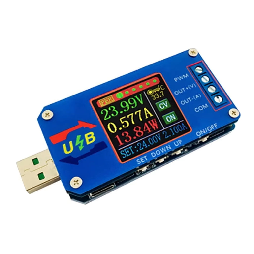 Adjustable USB Voltage Regulator 5V to 12V Real Time Current Monitoring ...