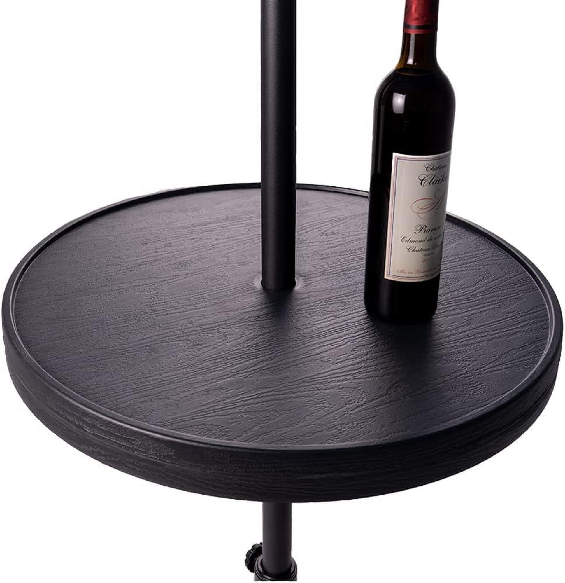 Adjustable Umbrella Table, 23'' Portable Round Umbrella Table Tray for ...