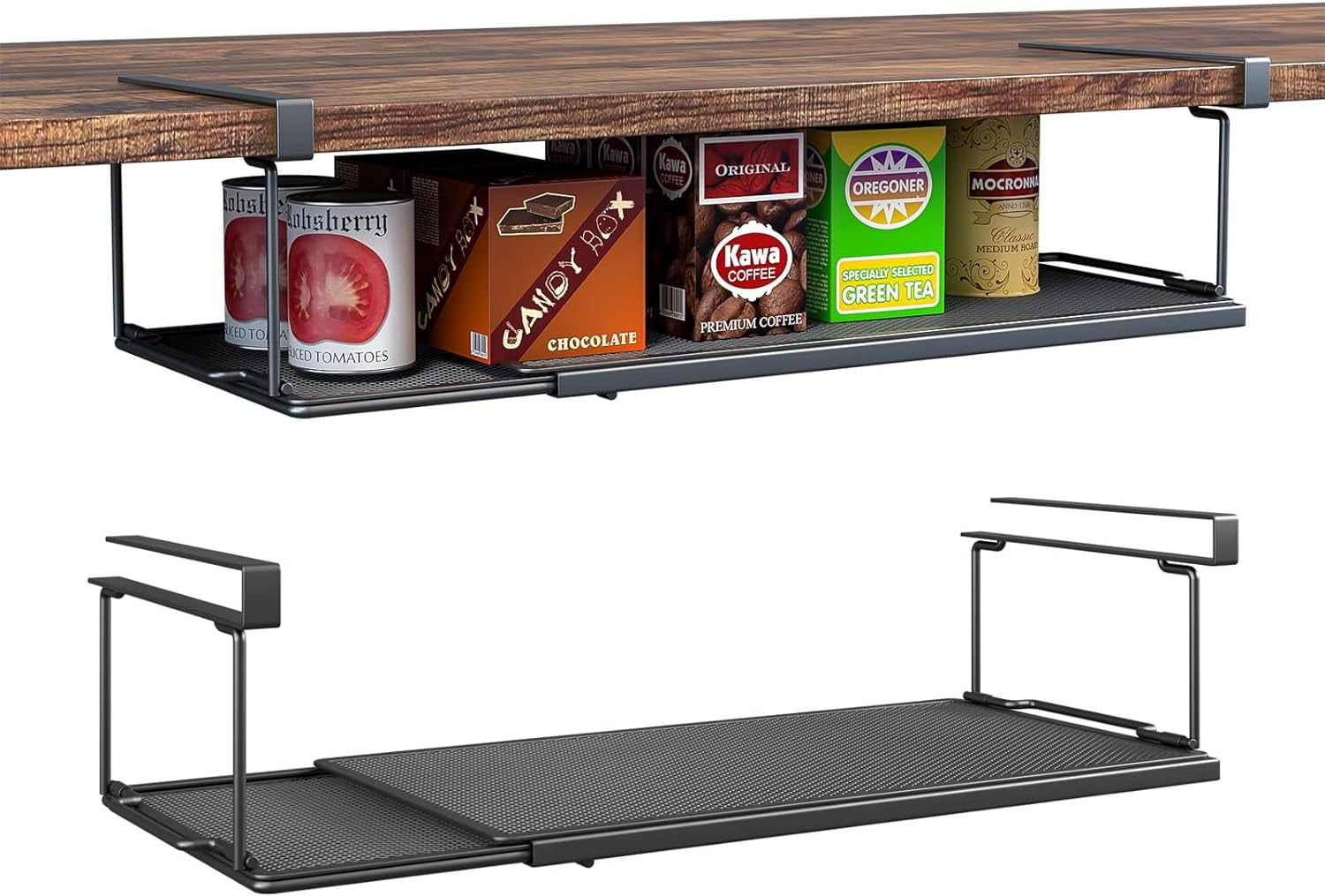 Adjustable Under Cabinet Shelf, Extendable Under Shelf Storage With 6.5 ...