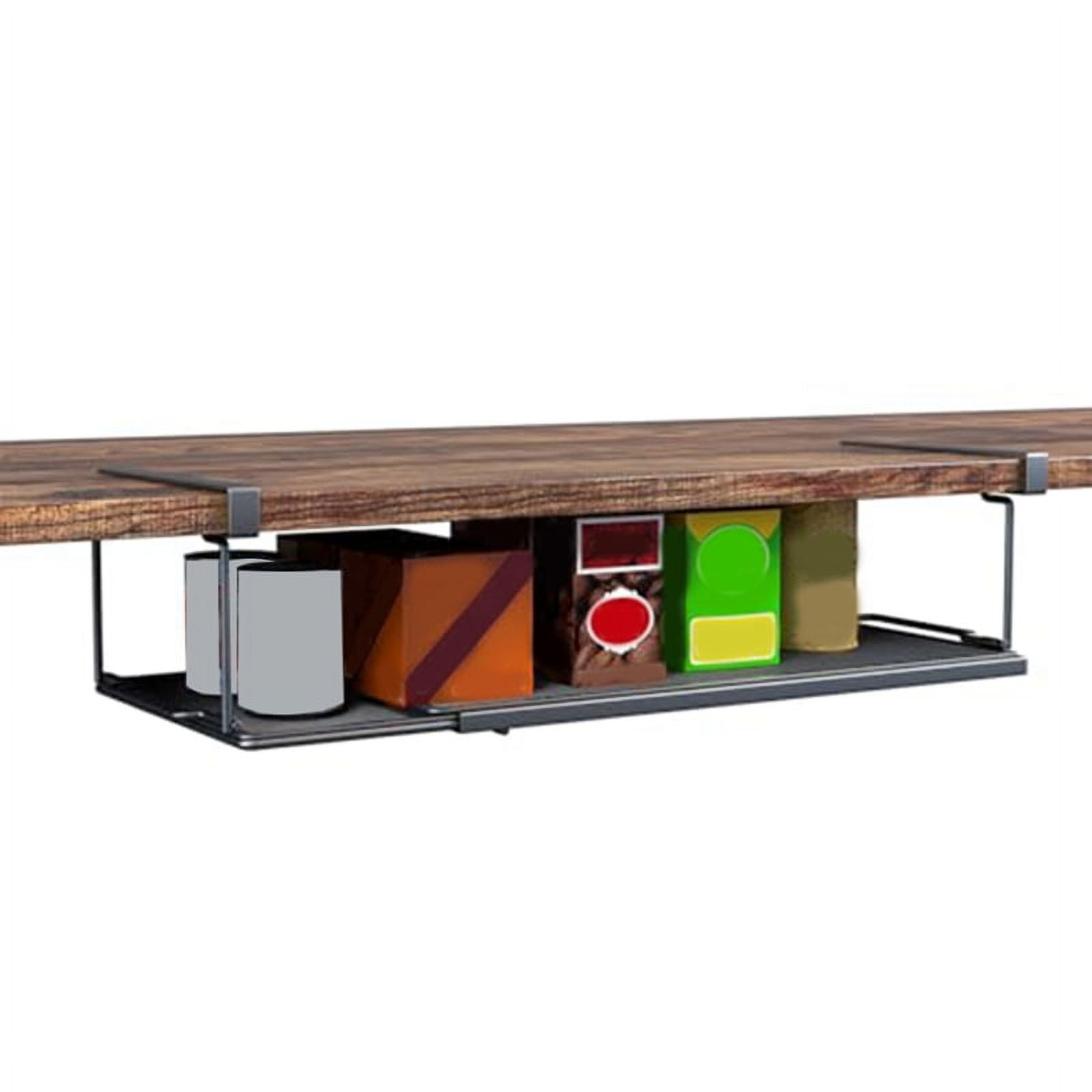Adjustable Under Cabinet Shelf, Under Desk Storage Long Clips for ...
