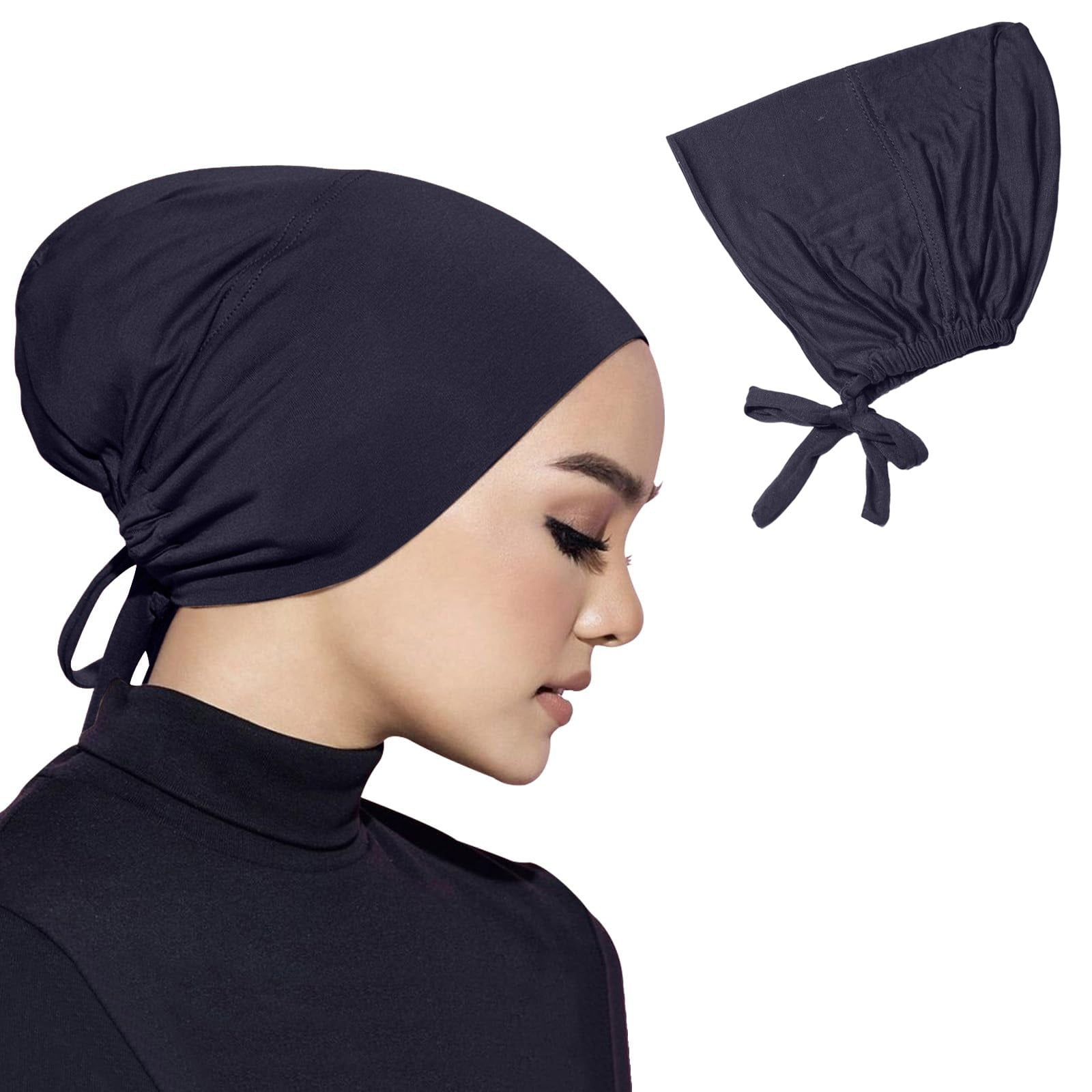 Adjustable Undercap Hijab Scarf Hat Elastic Band Base Hat Versatile ...