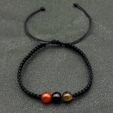 Adjustable Unisex Mixed Stone Round Bead Bracelets without ...