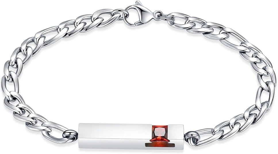 Adjustable Urn Bracelet for Ashes Stainless Steel Crystal Cube ...