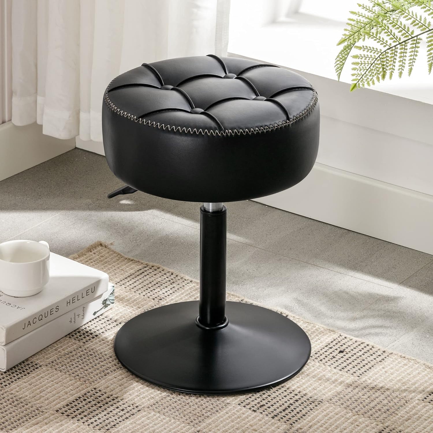 Adjustable Vanity Stool, 360°Swivel Vanity Chair Stool for Makeup Room ...