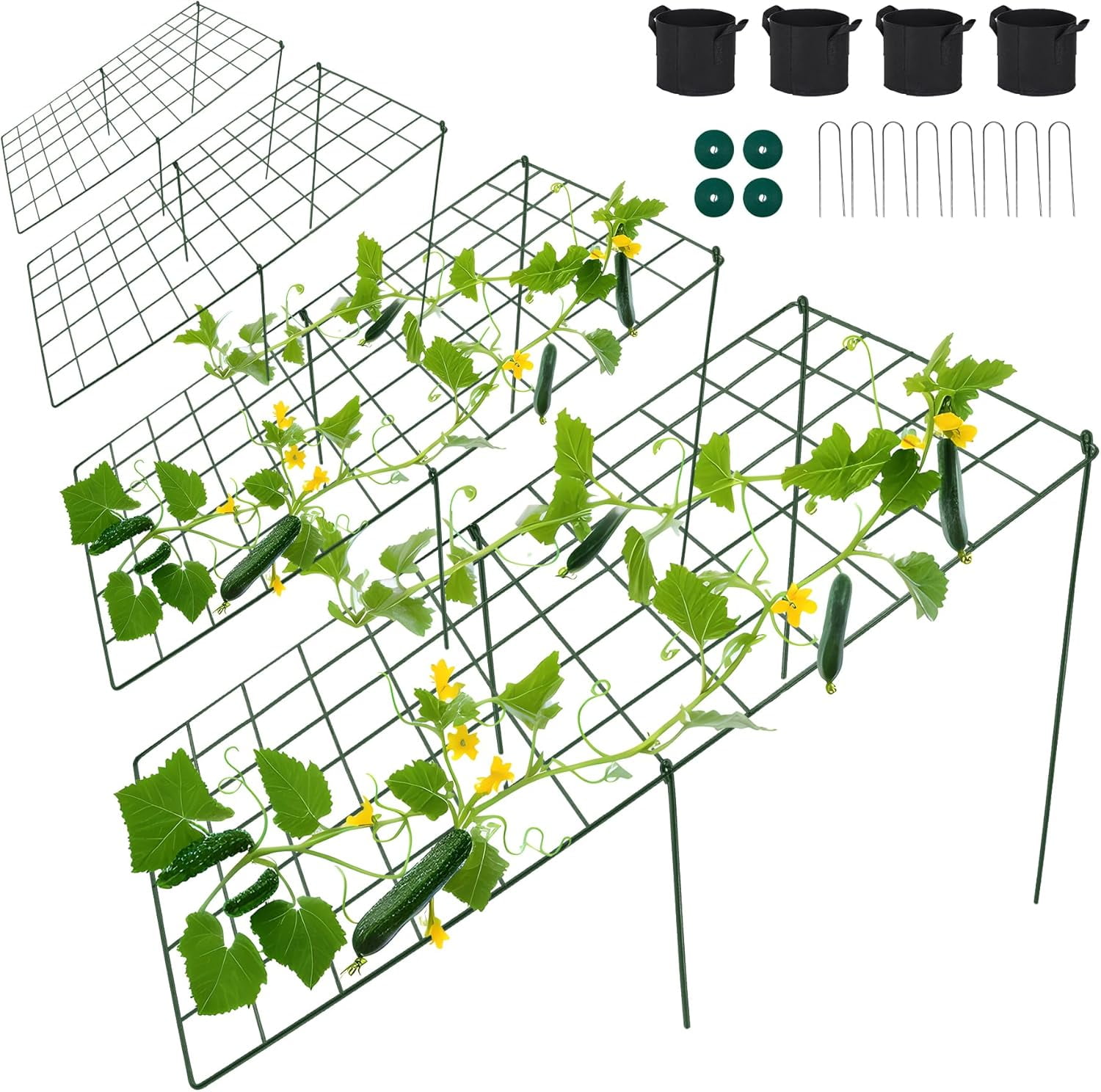 Adjustable Vegetable Trellis 2 Pack, 48" L x 16" W A Frame Garden ...