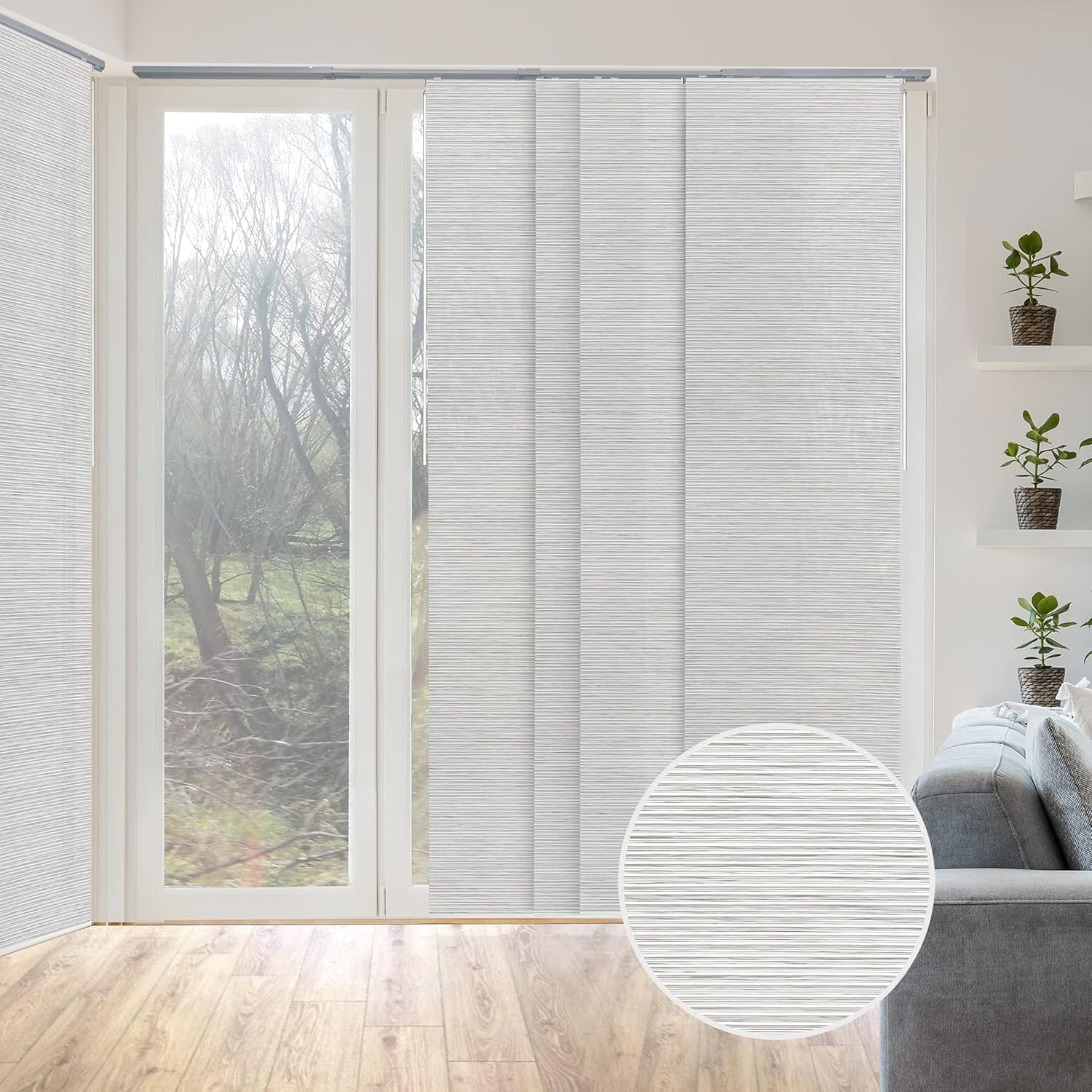 Adjustable Vertical Panel Blinds for Patio Doors & Windows – Extends 45 ...