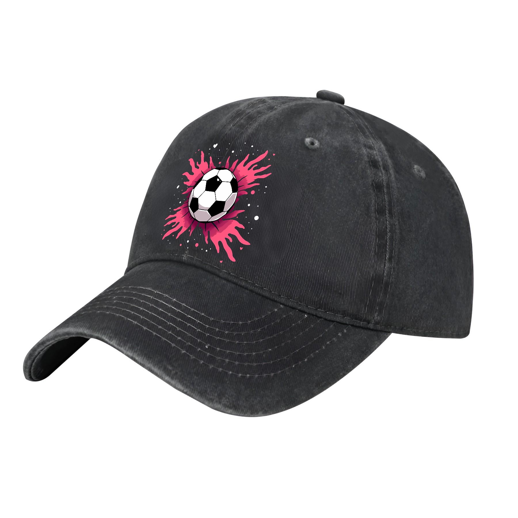 Adjustable Vintage Cotton Washed Distressed Baseball Cap - Black ...