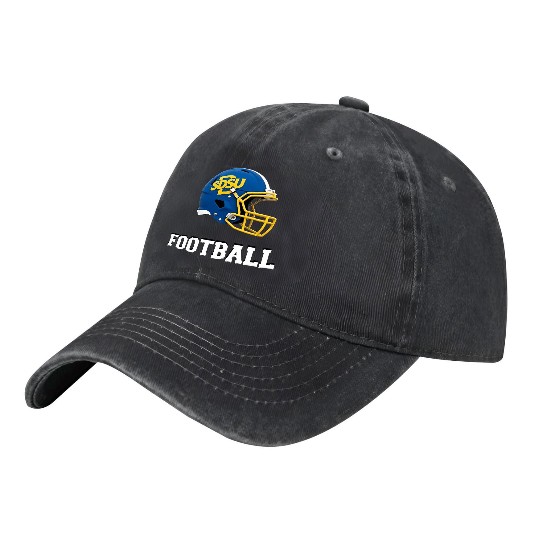 Adjustable Vintage Cotton Washed Distressed Baseball Cap - Blue ...