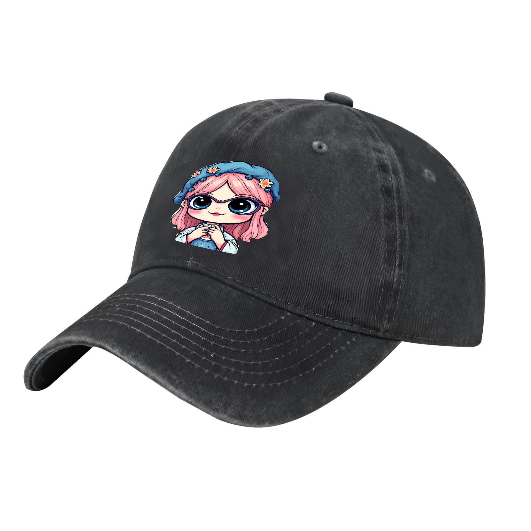Adjustable Vintage Cotton Washed Distressed Baseball Cap - Cartoon ...