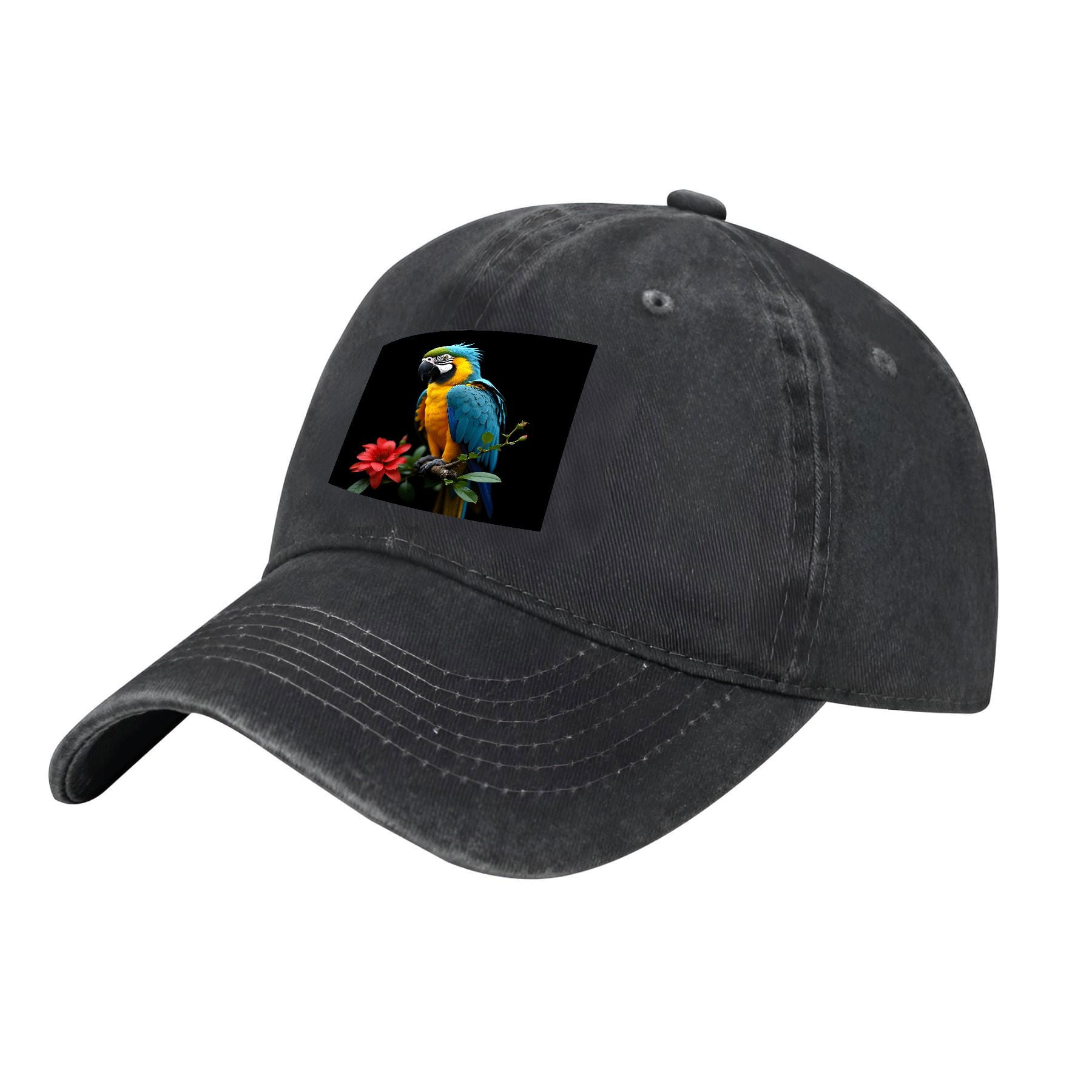 Adjustable Vintage Cotton Washed Distressed Baseball Cap - Casual Dark ...