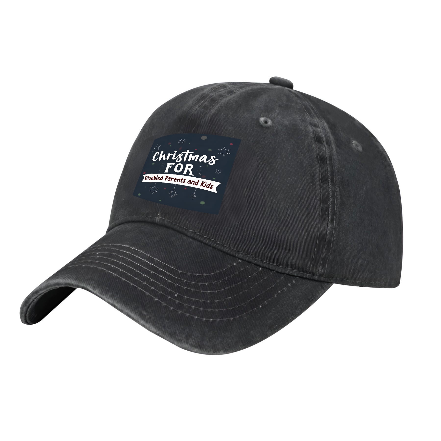 Adjustable Vintage Cotton Washed Distressed Baseball Cap - Dark Design ...