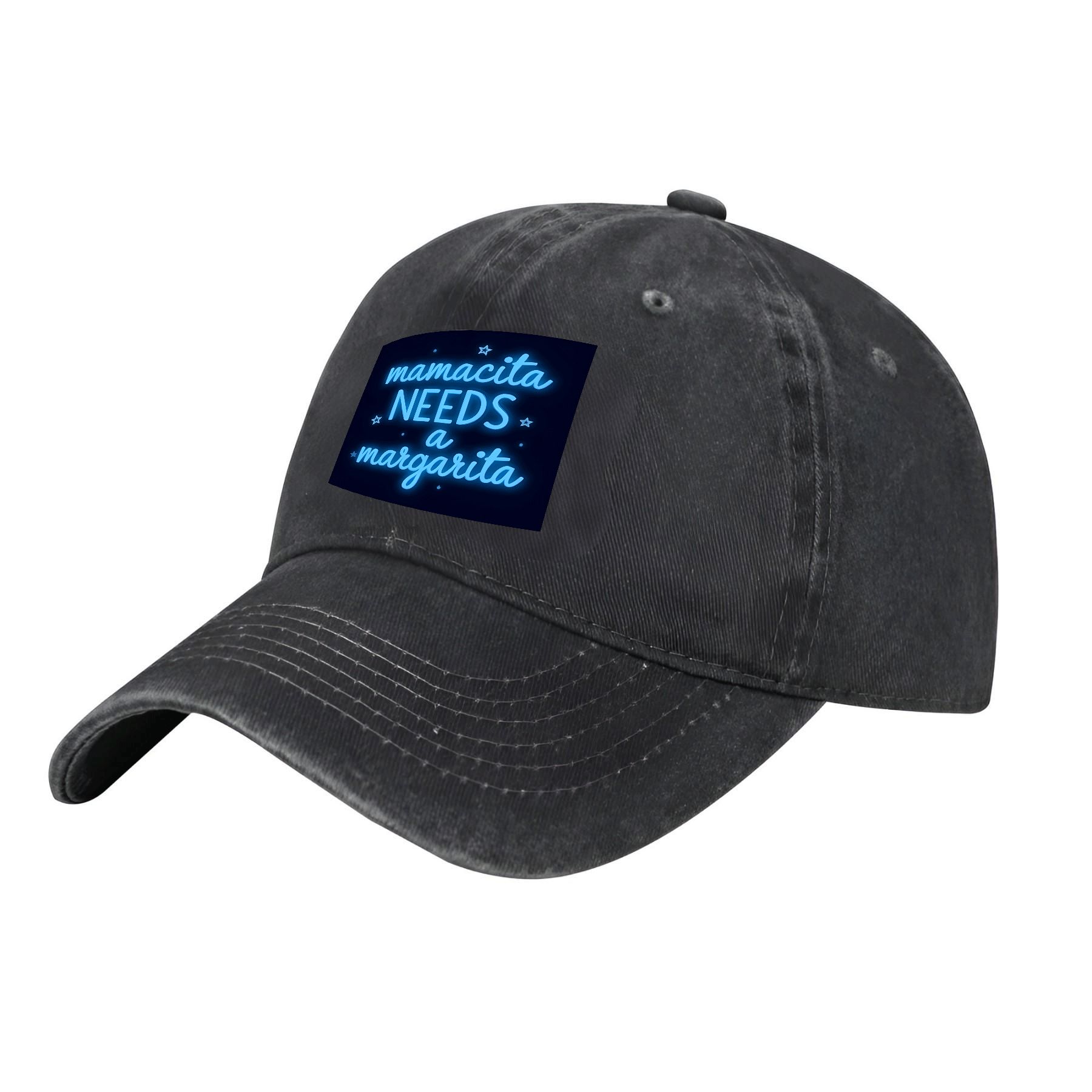 Adjustable Vintage Cotton Washed Distressed Baseball Cap - Dark Gray ...