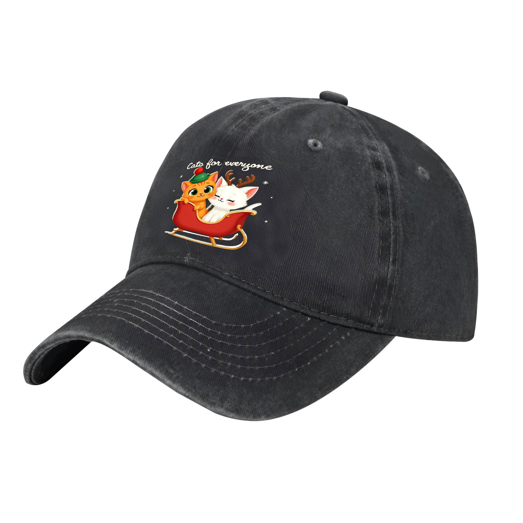 Adjustable Vintage Cotton Washed Distressed Baseball Cap - Fun Cartoon ...