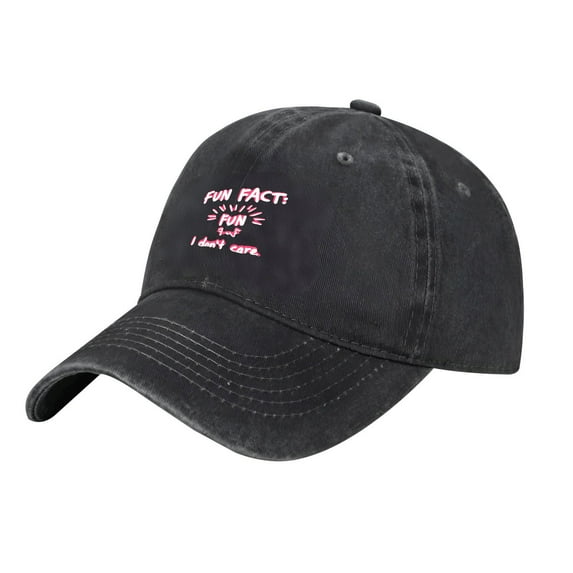 Adjustable Vintage Cotton Washed Distressed Baseball Cap - Fun Fact ...
