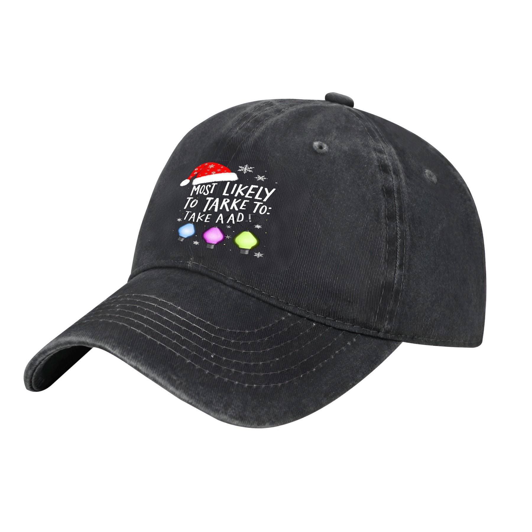 Adjustable Vintage Cotton Washed Distressed Baseball Cap - Fun Santa ...
