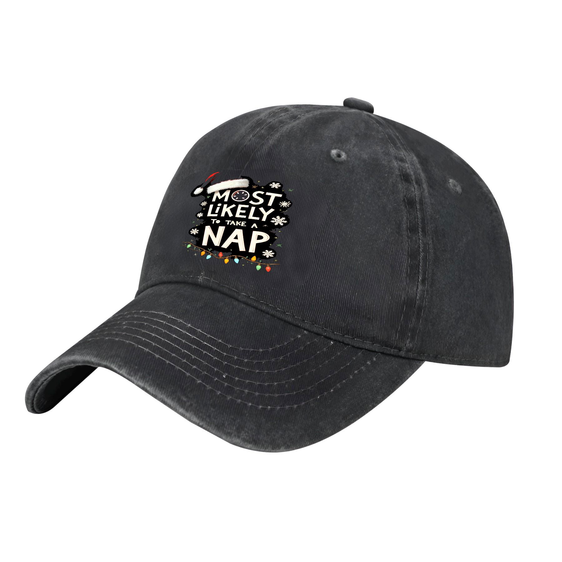 Adjustable Vintage Cotton Washed Distressed Baseball Cap - Fun Santa ...