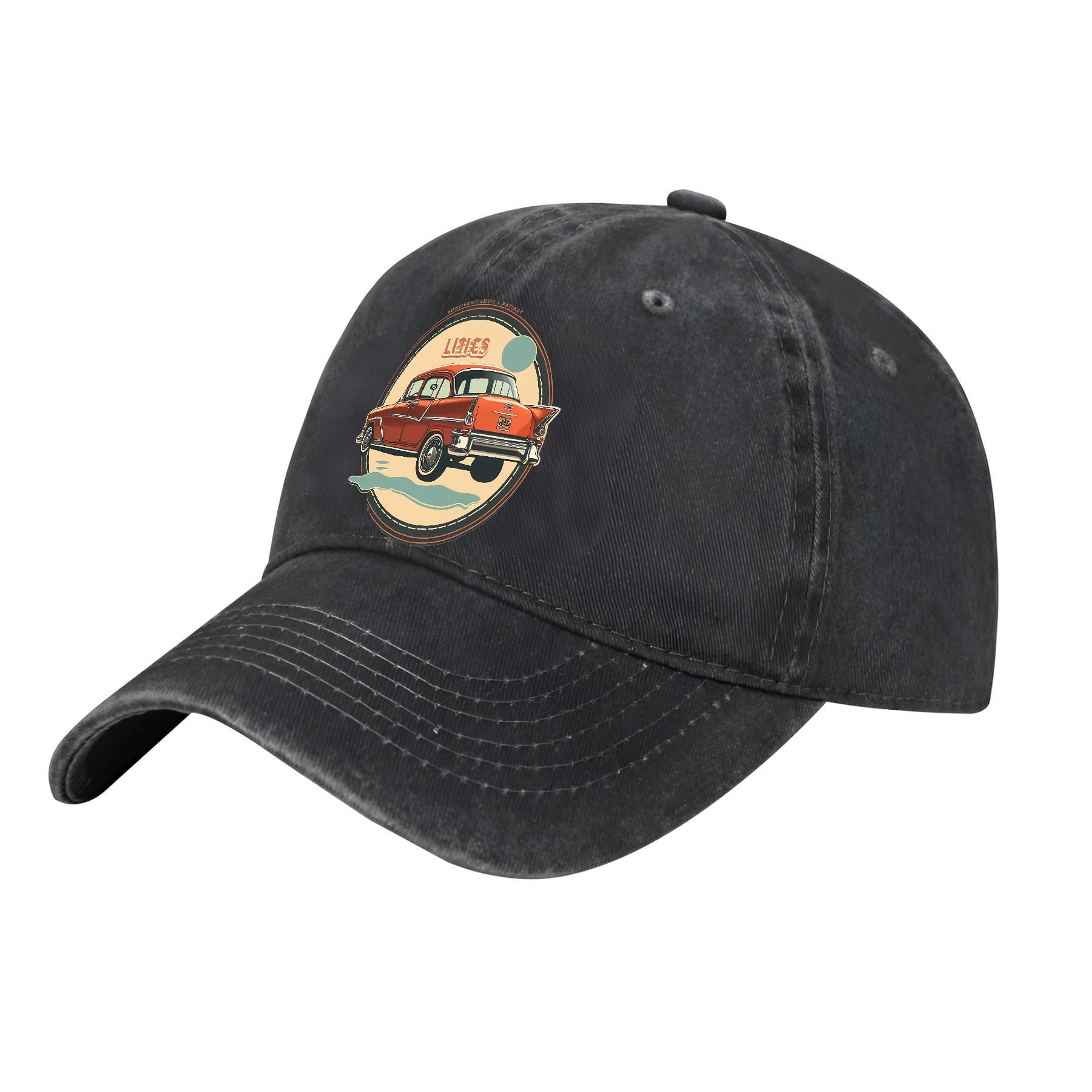 Adjustable Vintage Cotton Washed Distressed Baseball Cap - Retro Red ...
