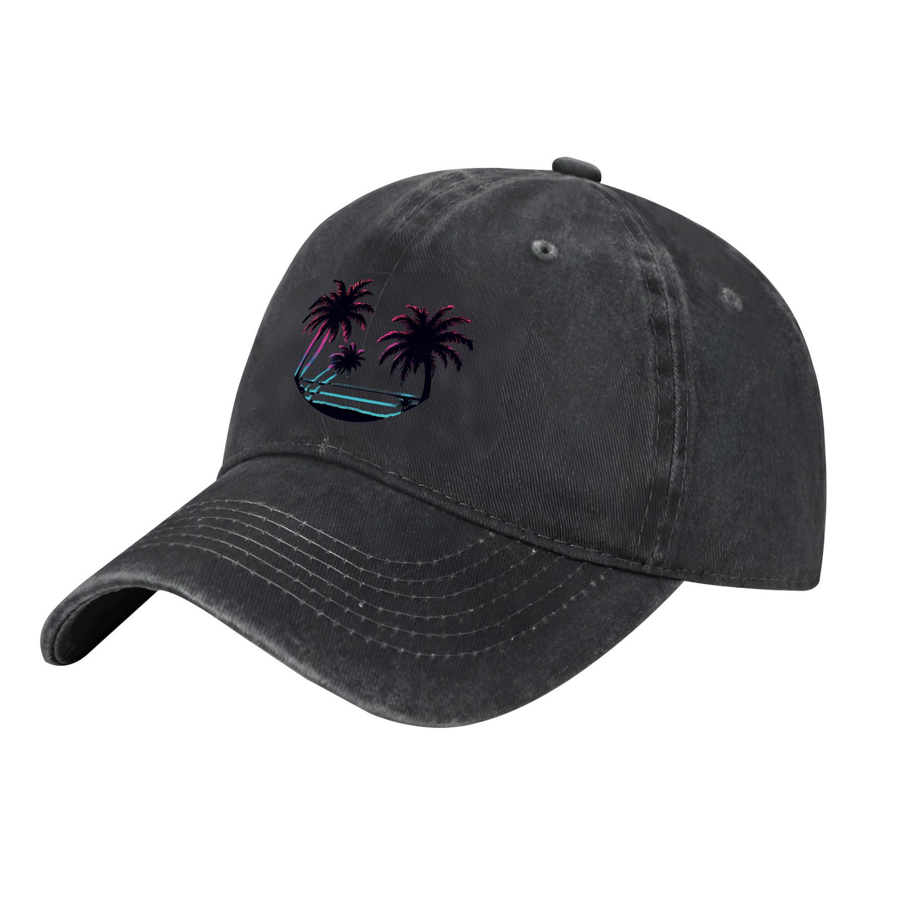 Adjustable Vintage Cotton Washed Distressed Baseball Cap - Stylish Dark ...