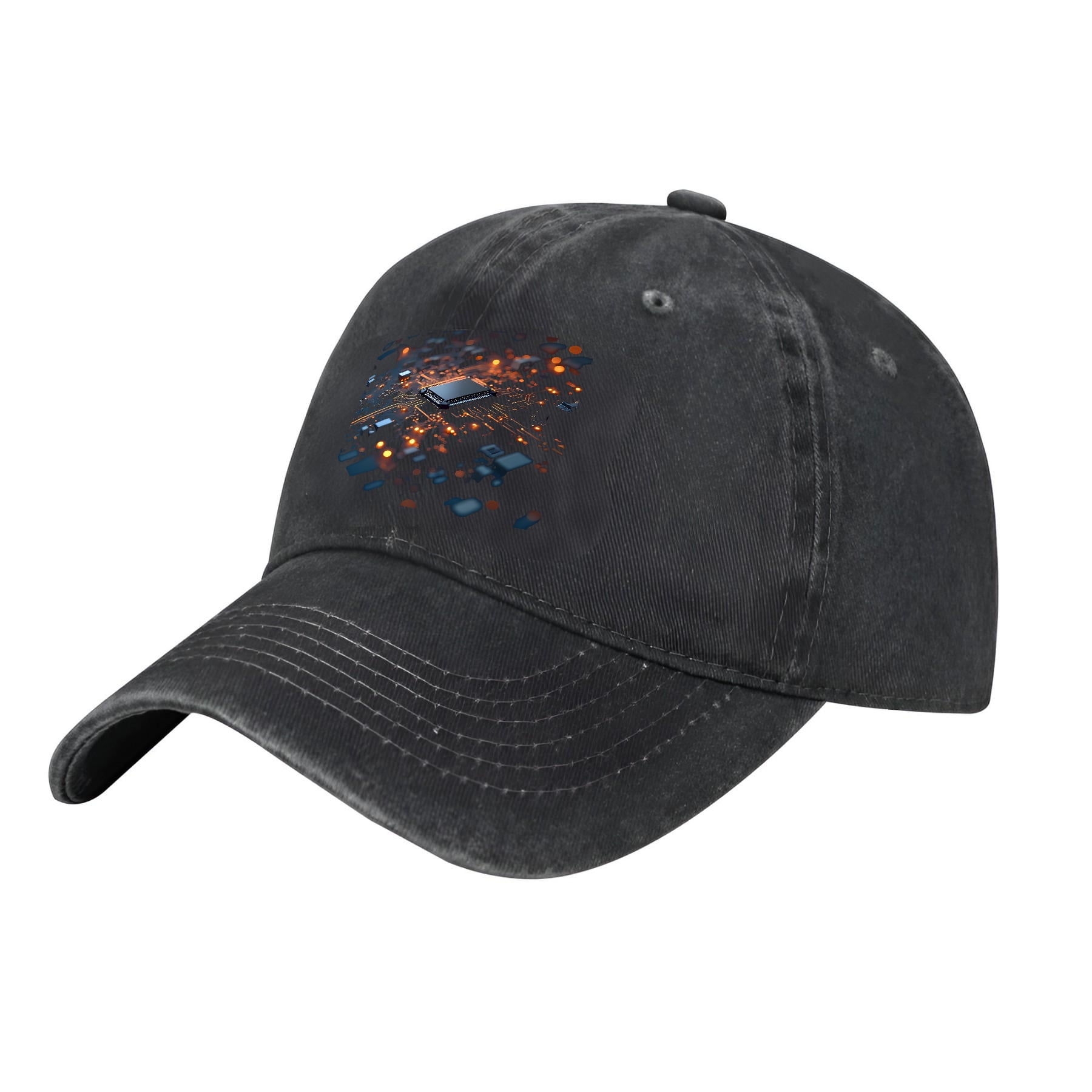 Adjustable Vintage Cotton Washed Distressed Baseball Cap with 3D ...