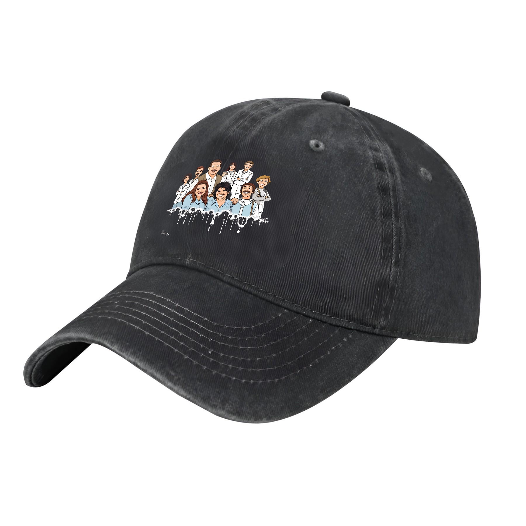 Adjustable Vintage Cotton Washed Distressed Baseball Cap with Cartoon ...