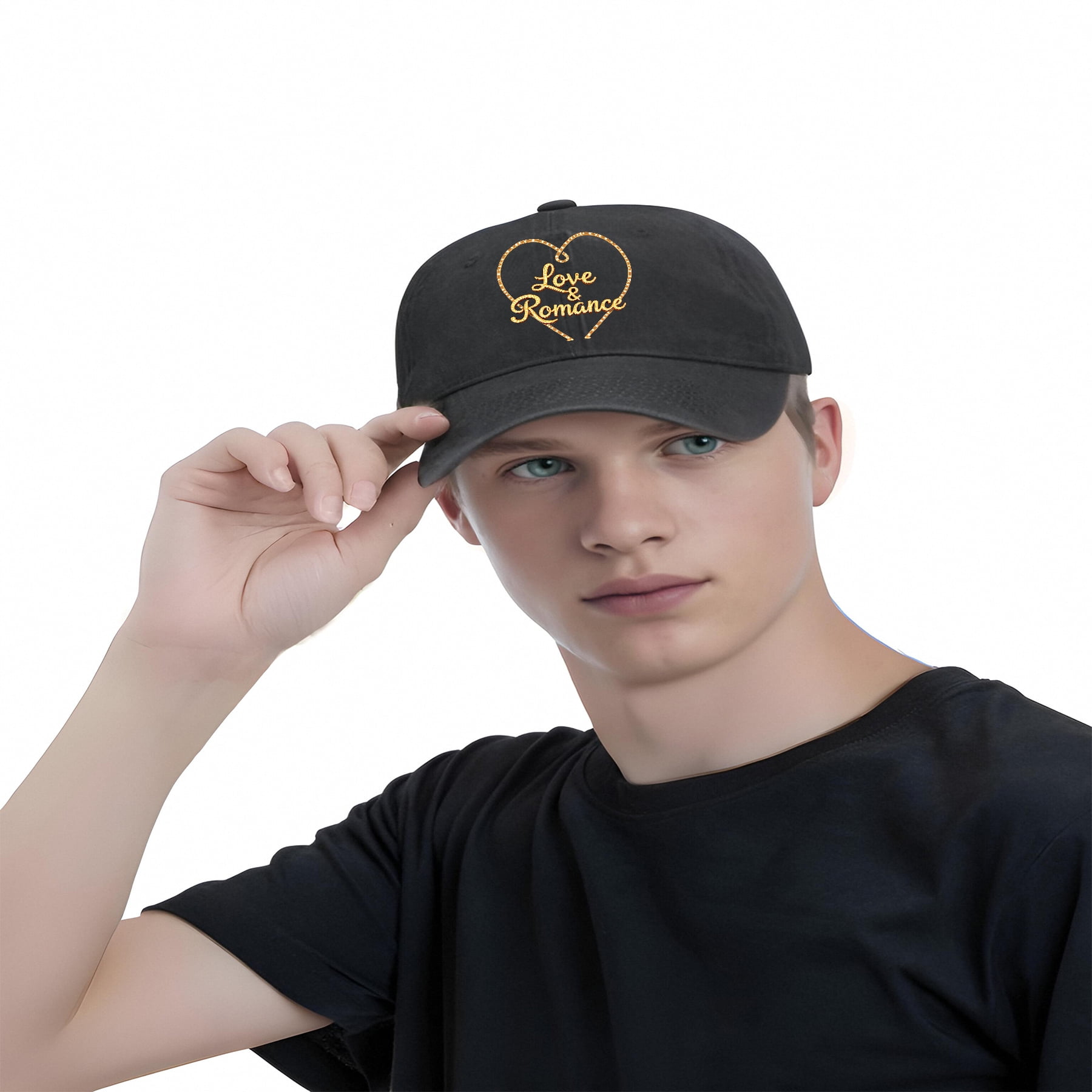 Adjustable Vintage Cotton Washed Distressed Baseball Cap with Heart ...