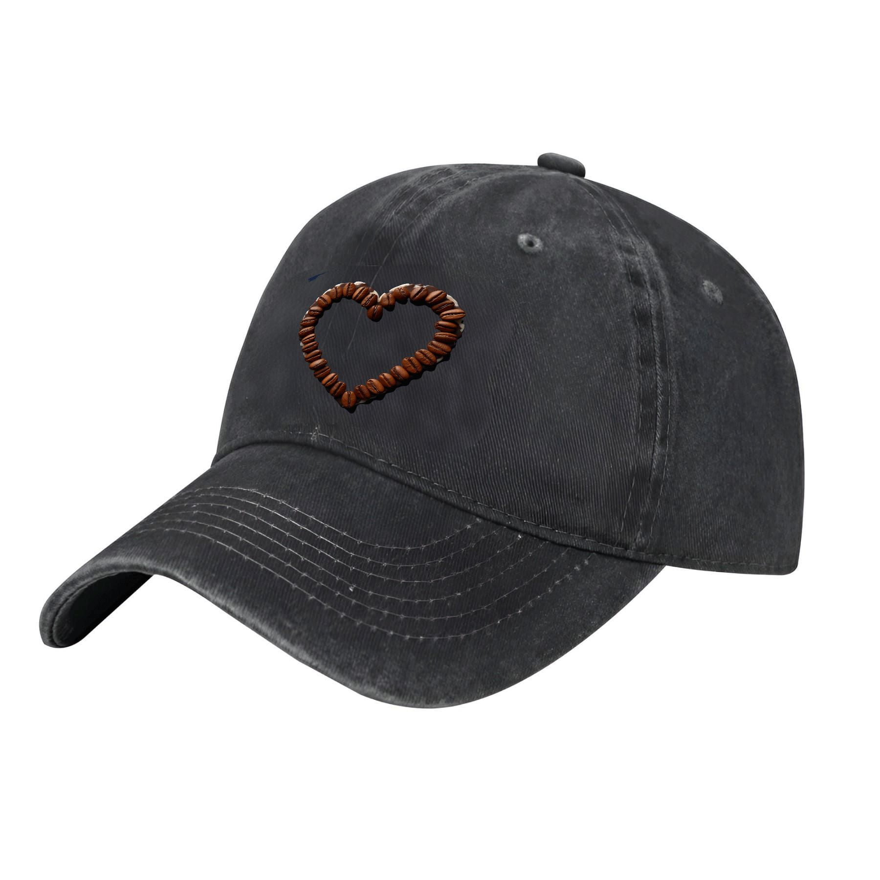 Adjustable Vintage Cotton Washed Distressed Baseball Cap with Heart ...