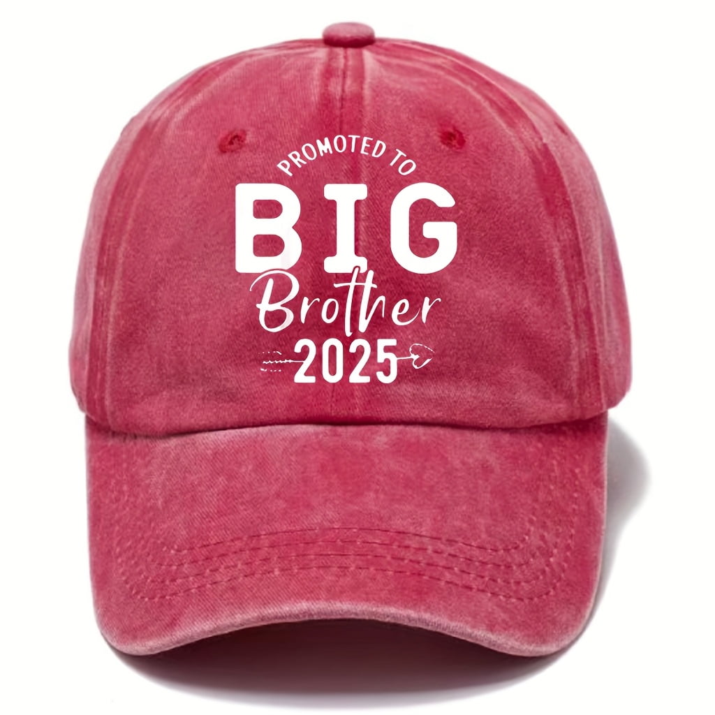 Adjustable Vintage Washed Baseball Cap with "Promoted to BIG Brother ...