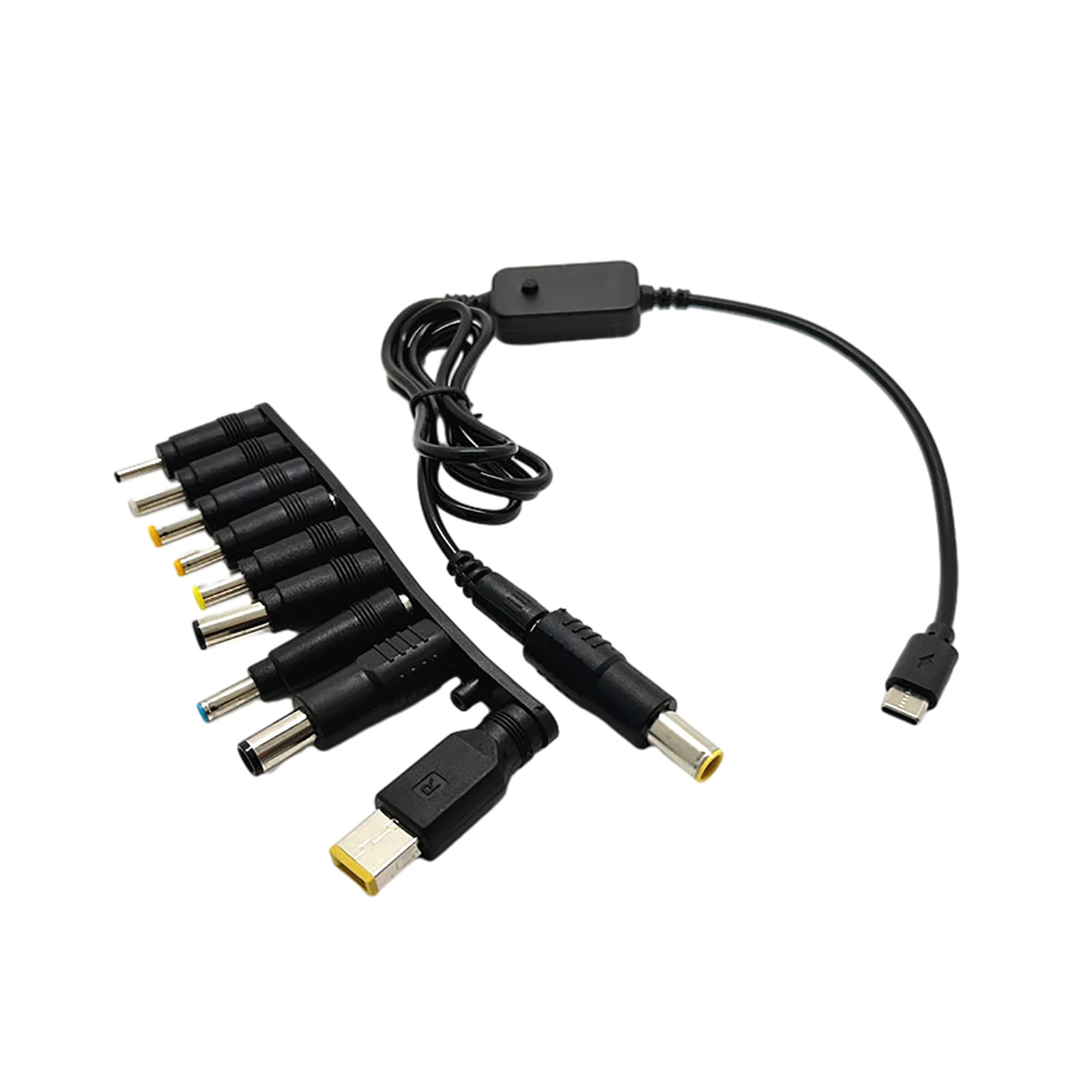 Adjustable Voltage USB C toDC Power Cord with 10 Conversion Heads ...