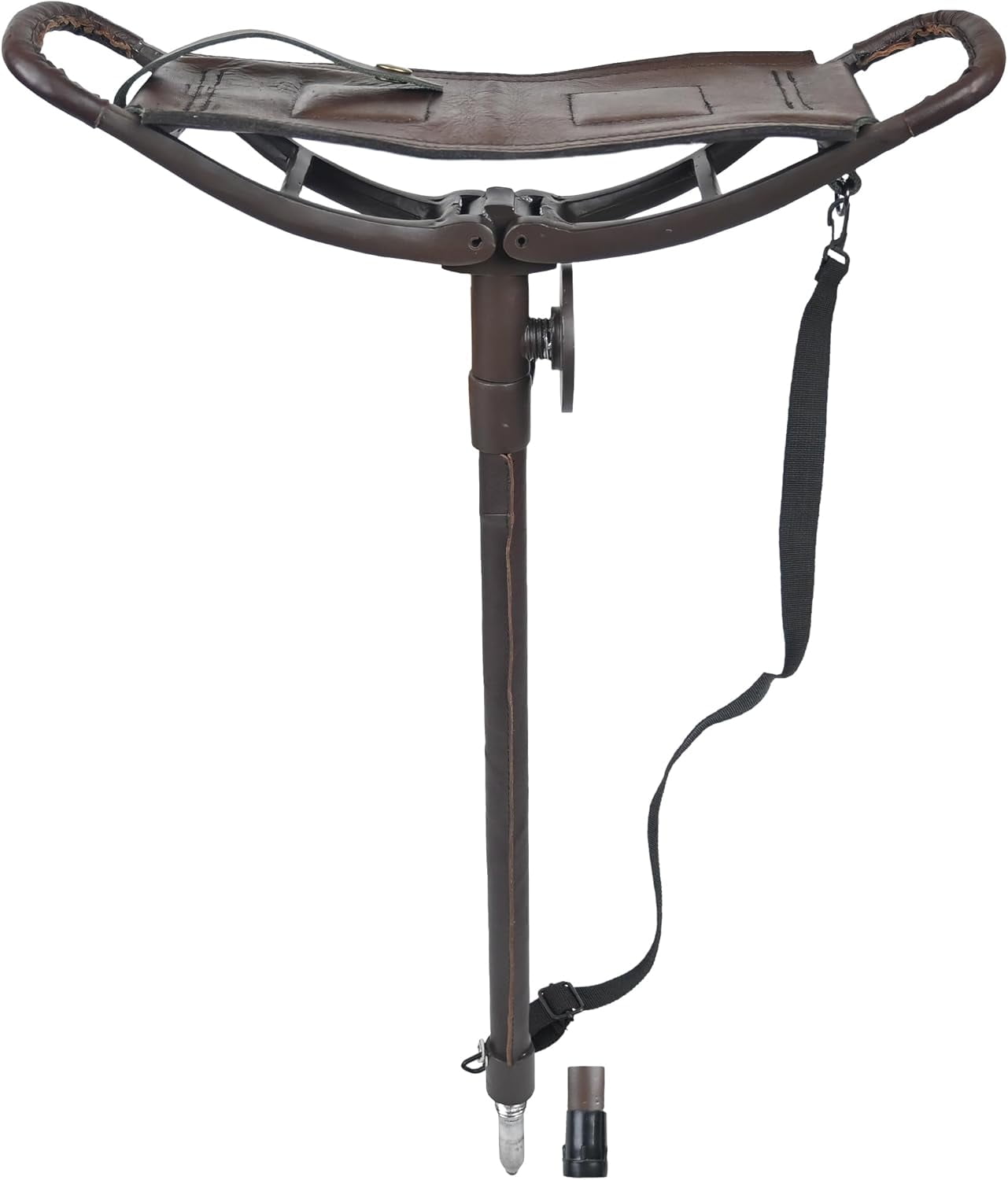 Adjustable Walking Stick with Seat Spectator Leather Walking Seats ...