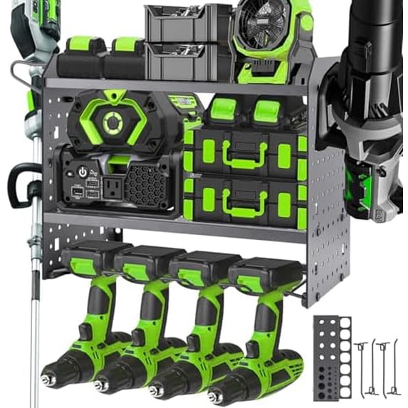 Adjustable Wall Mount Rack for Leaf Blower & Weed Eater, Garage Tool ...