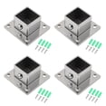 Adjustable Wall-Mounted Pipe Bracket Set - Steel Flange Base Supports ...