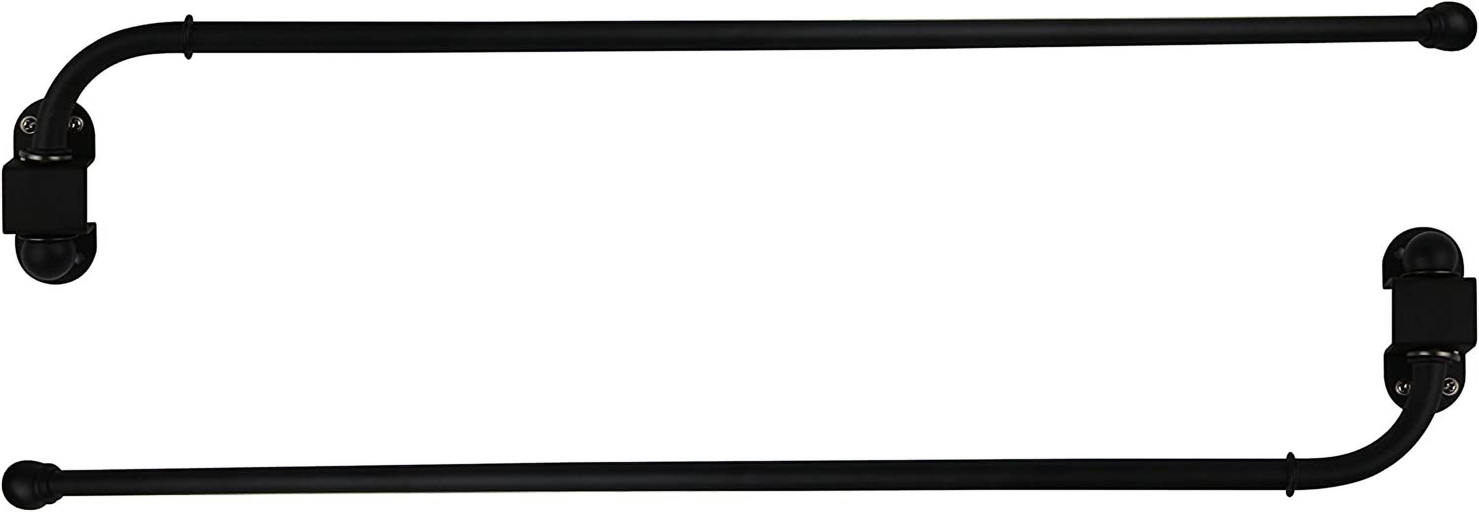 Adjustable Wall Mounted Swing Arm Rods, 14"-24", Matte Black - Walmart.com