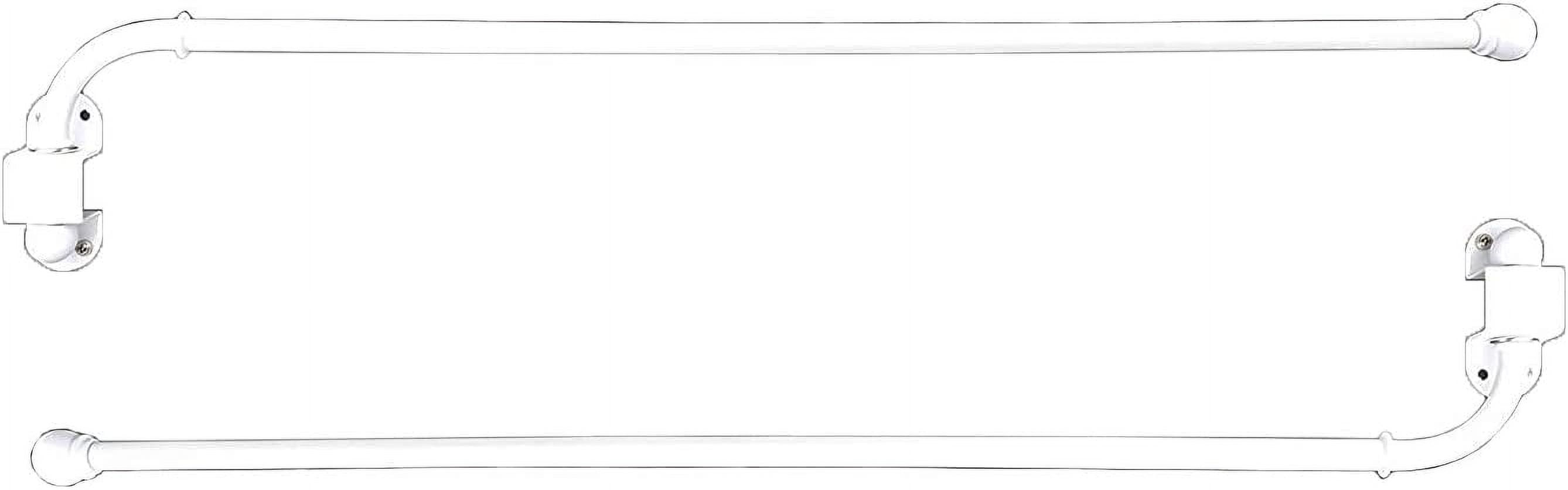 Adjustable Wall Mounted Swing Arm Rods, 24"-38", Glossy White - Walmart.com