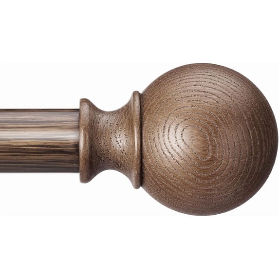 Adjustable Walnut Wood Curtain Rods 28-48 Inch, 1'' Diameter Heavy Duty ...