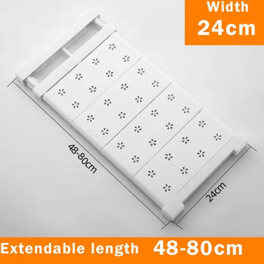 Adjustable Wardrobe Storage Shelf Extendable Closet Shelf Wall Mounted ...
