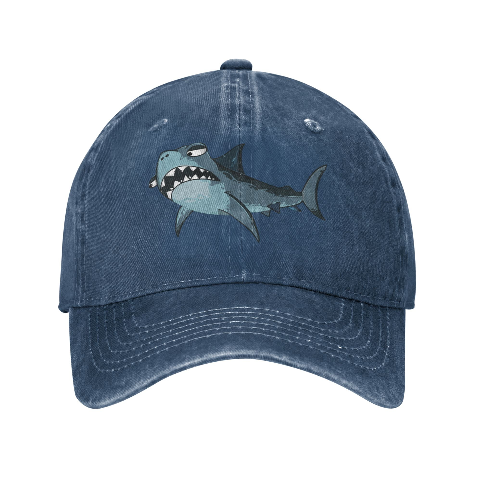 Adjustable Washed Cotton Baseball Cap - Predator Shark Jaw Prints ...