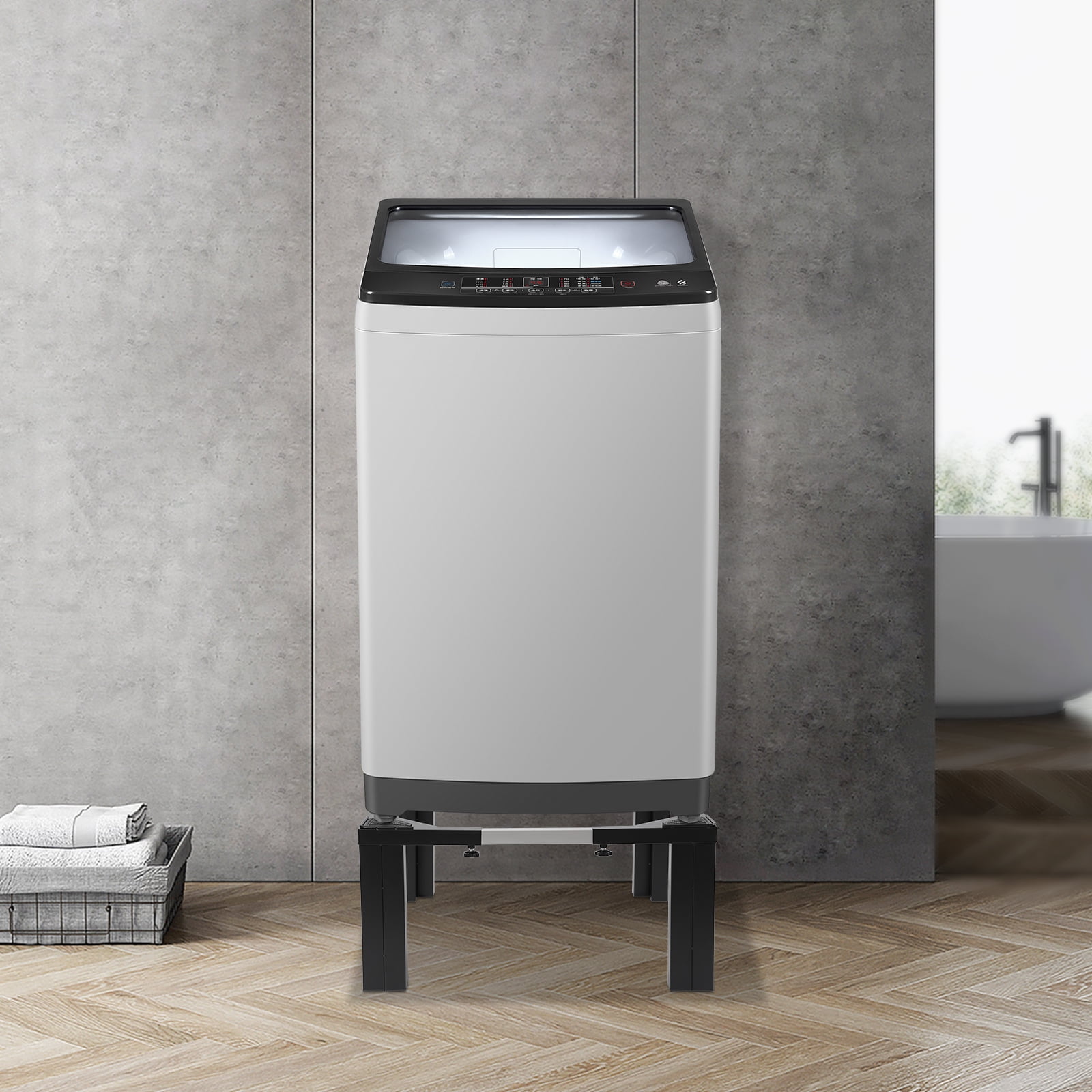 Adjustable Washer Dryer Stand, 1102LBS Stainless Steel Washing Machine ...