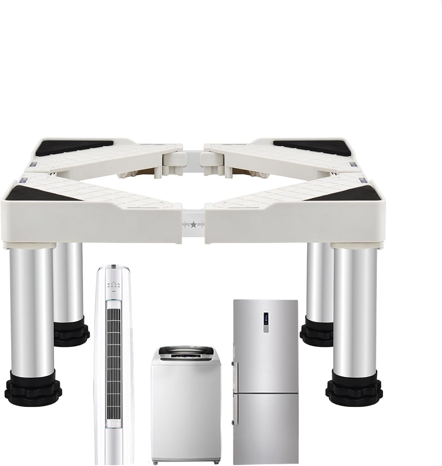 Adjustable Washing Machine Stand, 4 Strong Feet Laundry Stand Base ...
