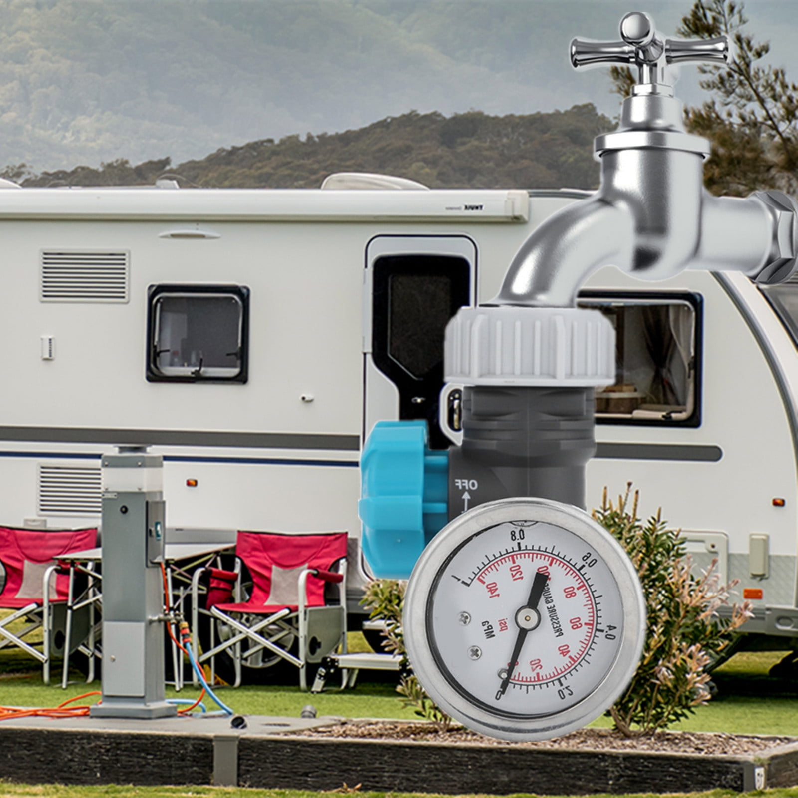Adjustable Water Pressure Regulator, RV Water Pressure Regulator with ...