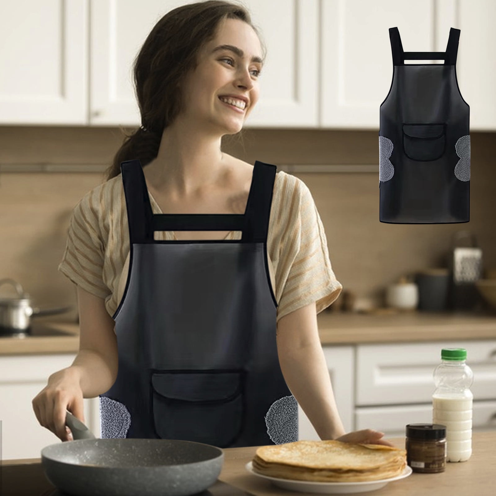 Adjustable Waterproof & Oil Proof Apron with Large Pockets for Men ...