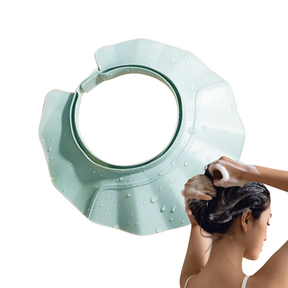 Adjustable Waterproof Shower Cap for Kids Soft Eye Protection Bath Hat ...