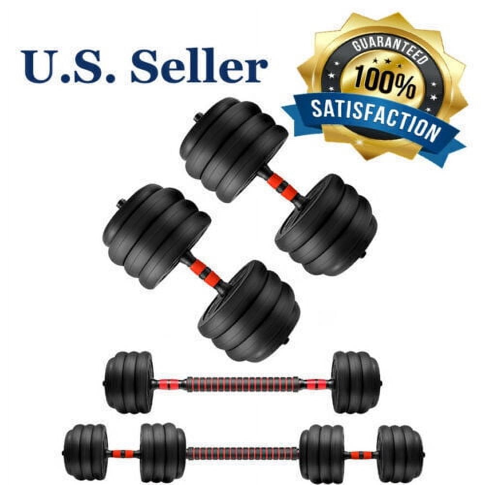 Adjustable Weight 88 LB Dumbbell Barbell Kit Gym Workout Tool - Walmart.com